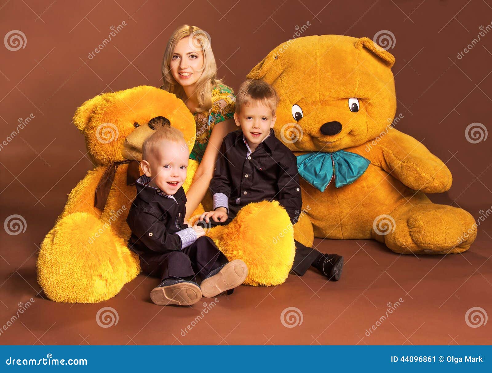 Mother with two sons stock image. Image of baby, parent - 44096861