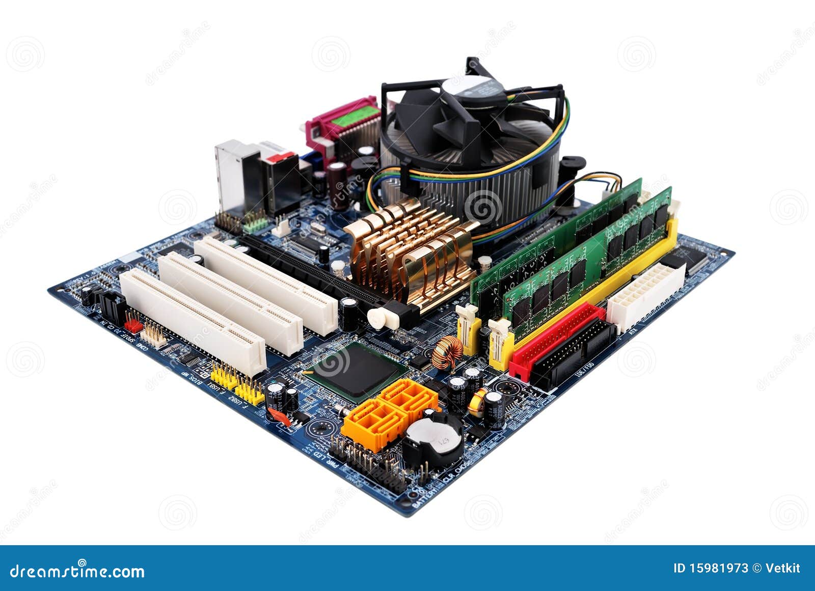 Motherboard stock image. Image of closeup, desktop, component - 15981973