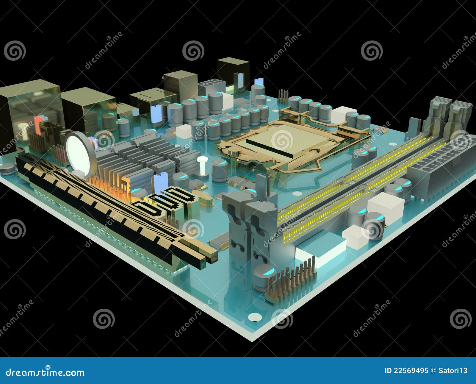Motherboard stock illustration. Illustration of engineering - 22569495