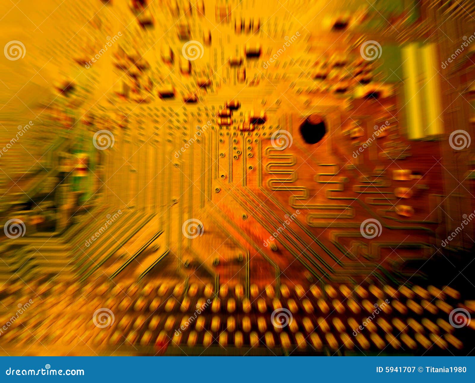 Motherboard stock image. Image of yellow, electronic, circuits - 5941707