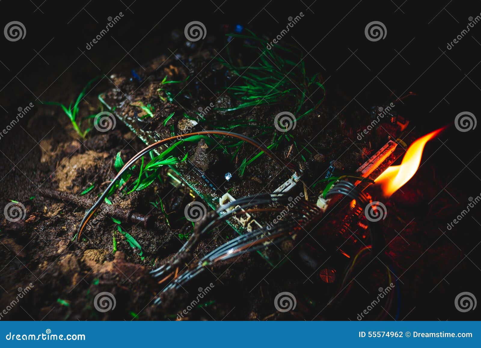 Motherboard caught fire stock photo. Image of wood, motherboard - 55574962