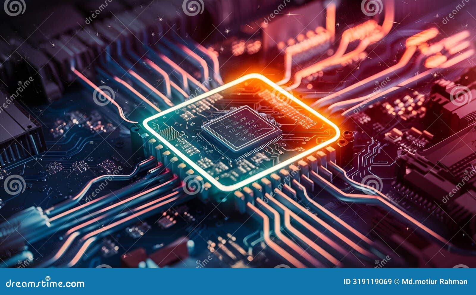 A Motherboard is the Central Circuit Board in a Computer Stock ...