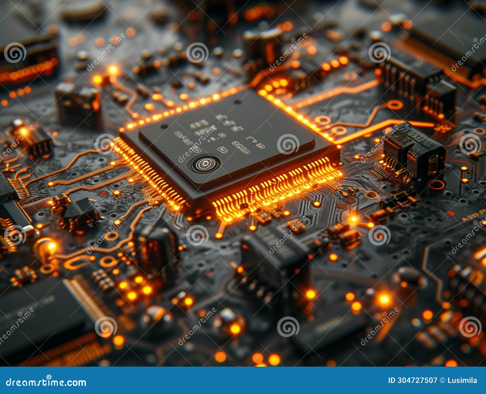 Motherboard Circuit Fragment Stock Image - Image of micro, singlechip ...