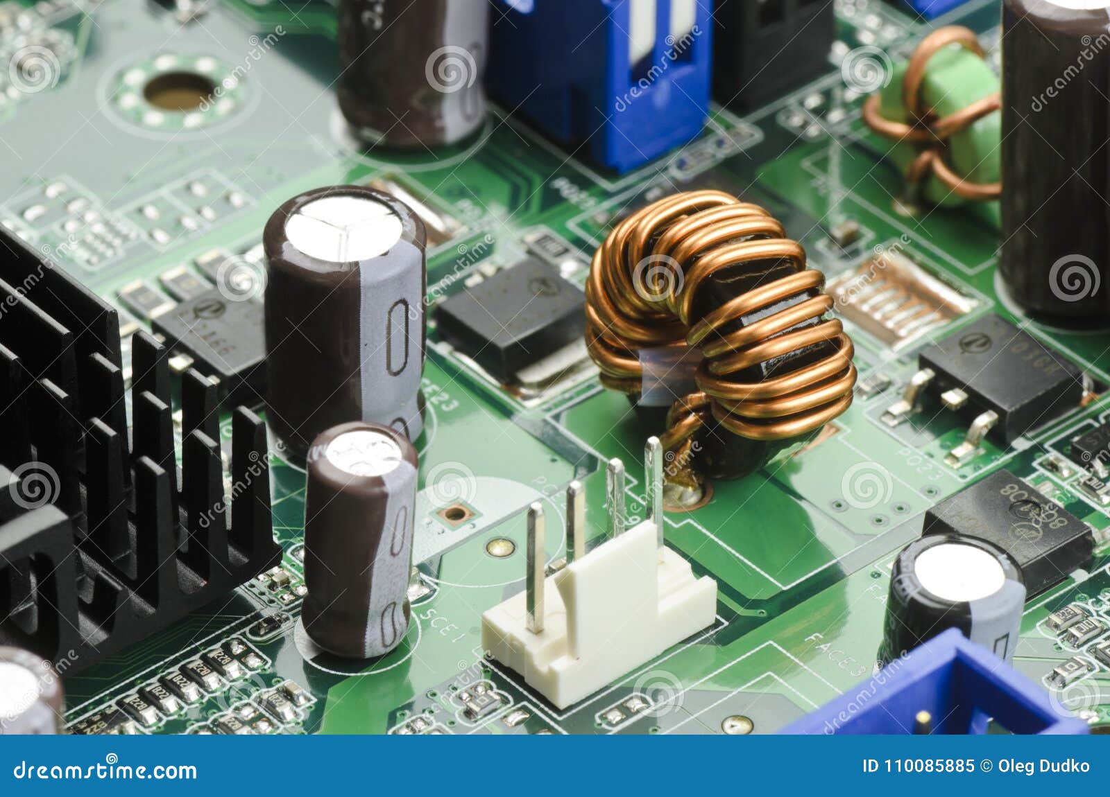 Motherboard - Close Up stock image. Image of close, wire - 110085885