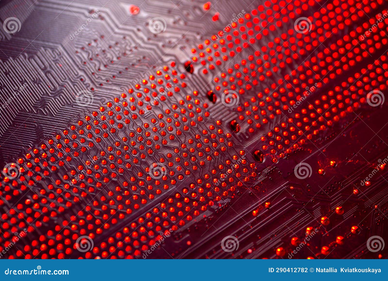 Motherboard Close-up with Contacts, Desktop PC. Computer Technology ...