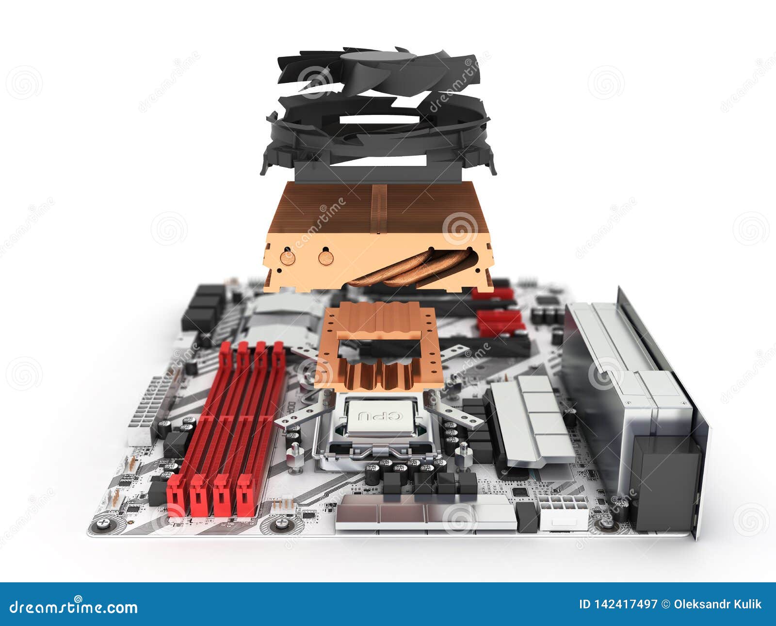 Disassembled Processor Into Its Component Parts With Chip Cpu And Gpu ...