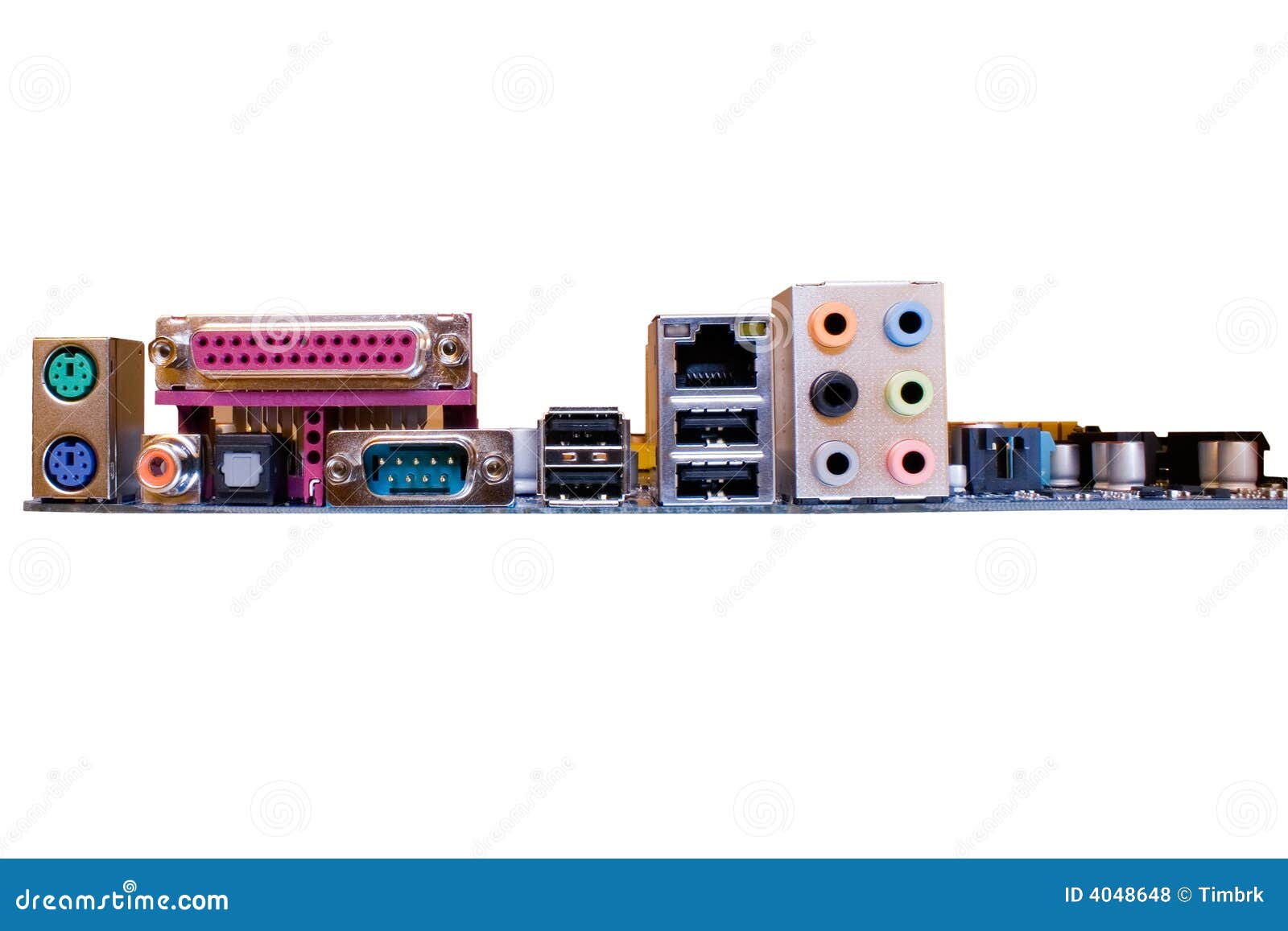 Motherboard Connectors On Back Of Computer Stock Image | CartoonDealer ...