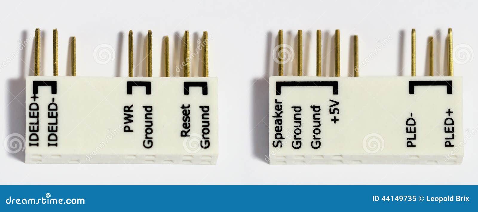 Motherboard Connectors Close-up On Desktop PC Royalty-Free Stock ...