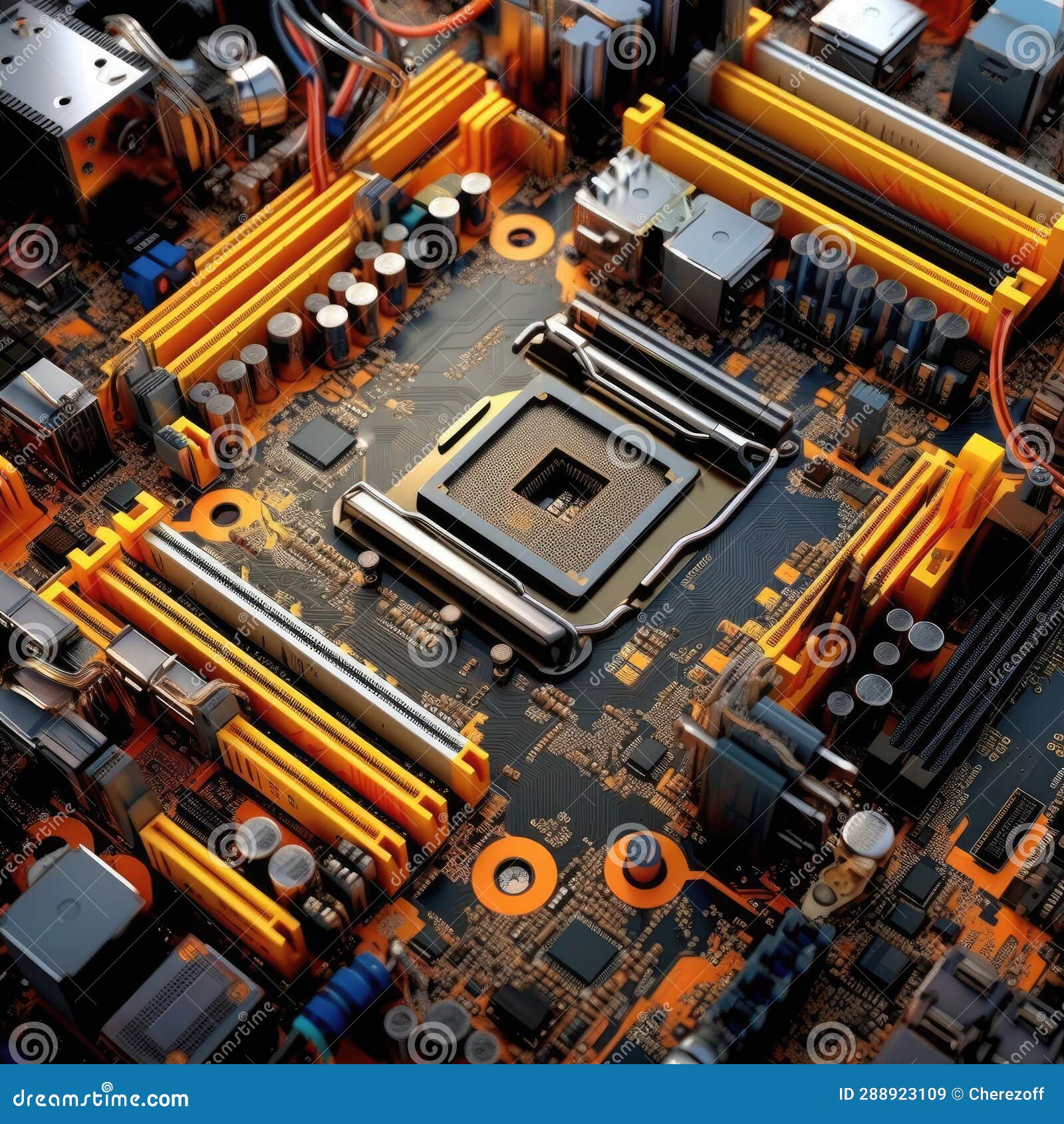 Motherboard and CPU stock image. Image of intellect - 288923109