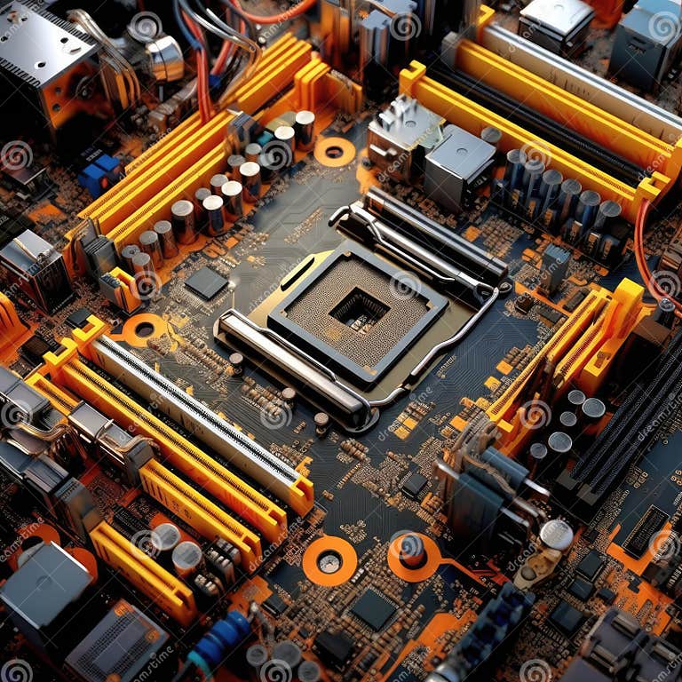Motherboard and CPU stock image. Image of intellect - 288923109