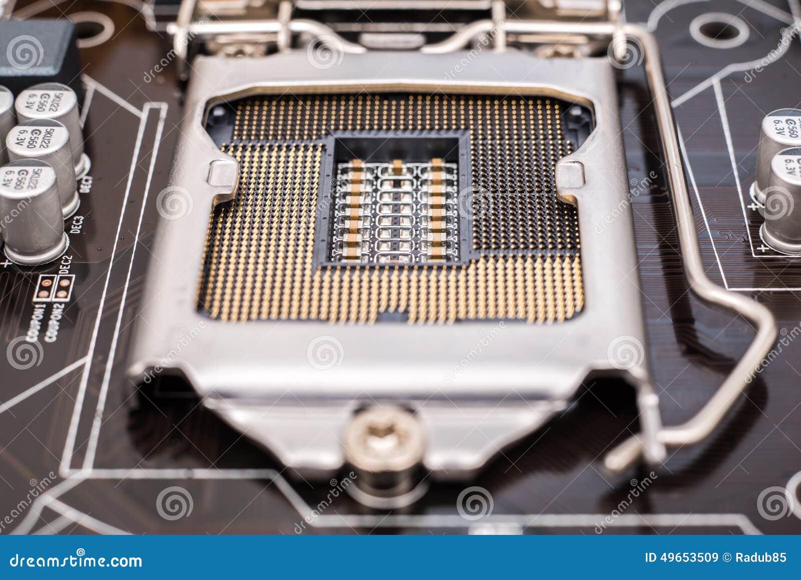 Motherboard CPU Socket stock image. Image of equipment - 49653509