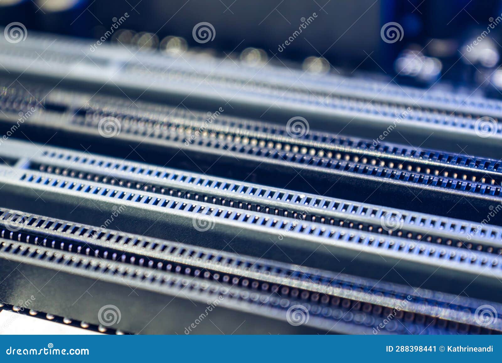 Motherboard DDR RAM Memory Slot Sockets Close-up Stock Image - Image of ...