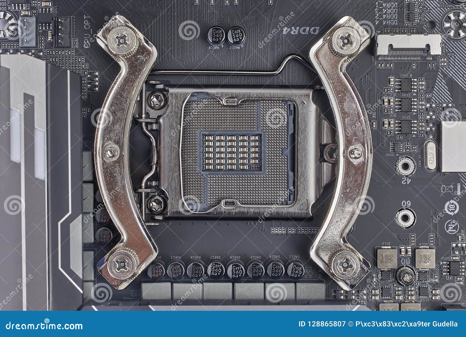 Motherboard Detail of a Computer Stock Image - Image of electrical ...