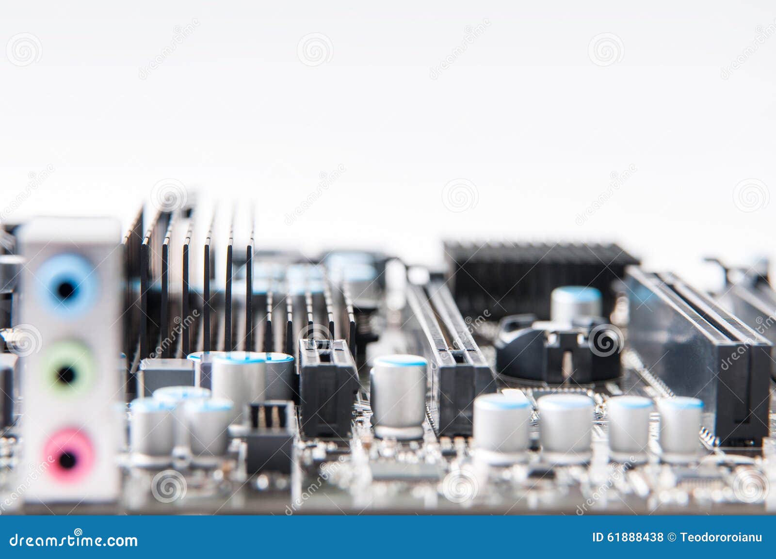 Motherboard details stock photo. Image of angle, depth - 61888438