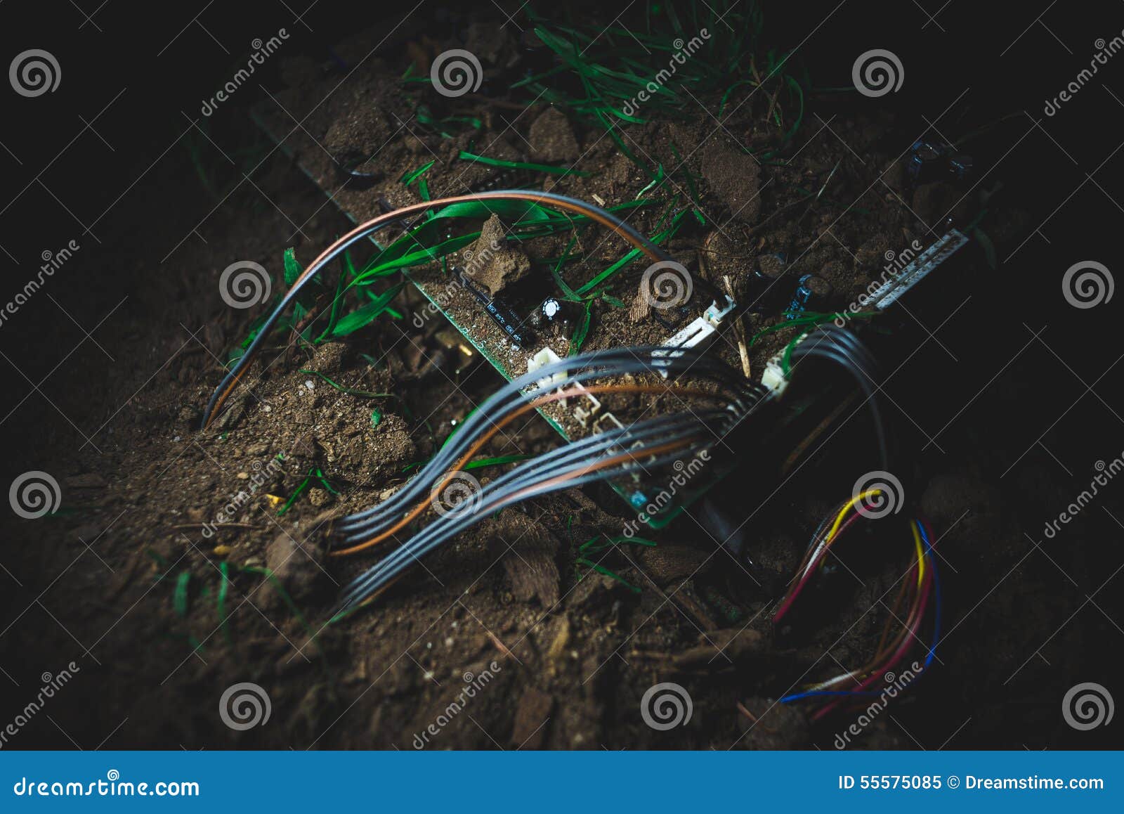 Motherboard in the dust stock image. Image of wood, broken - 55575085