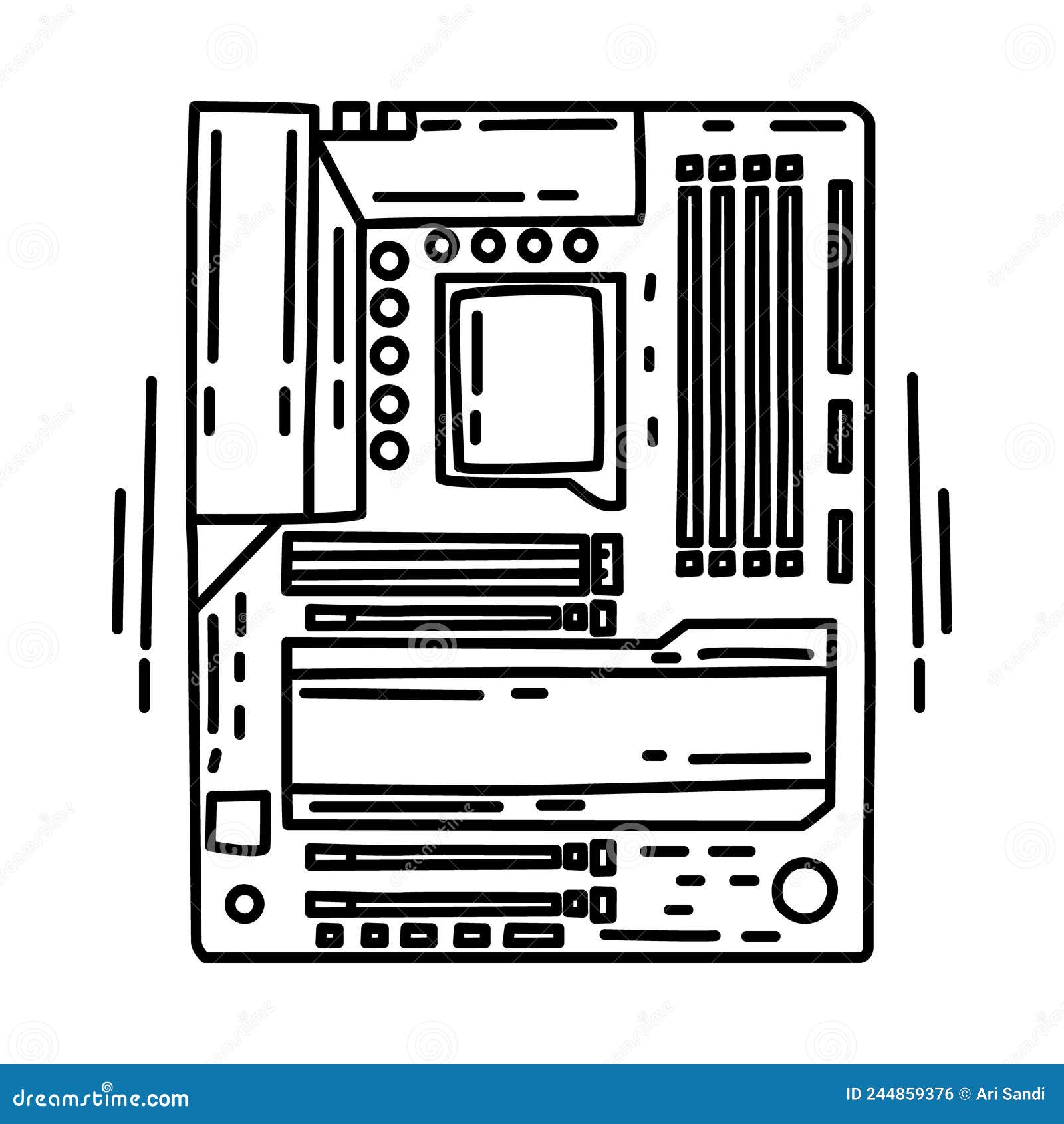 Gaming Motherboard Electronics Stock Photography | CartoonDealer.com ...