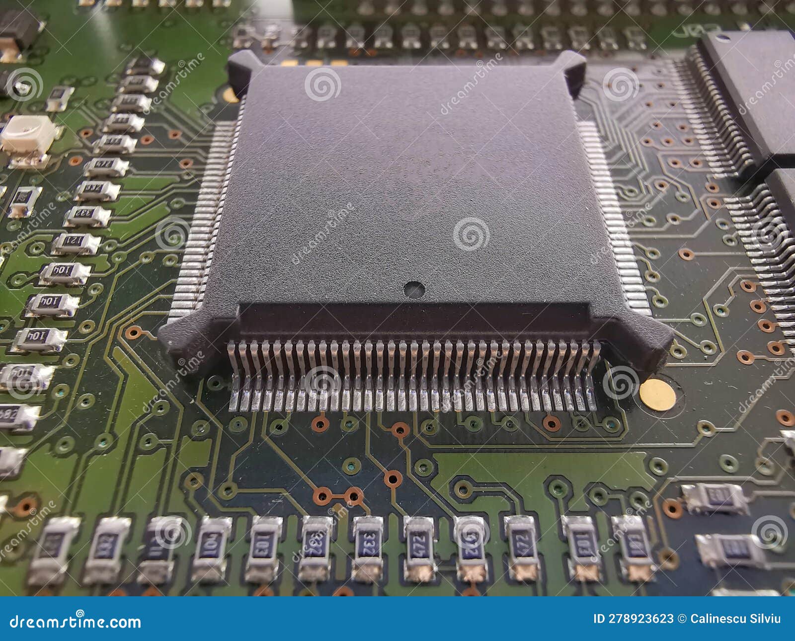 Motherboard Hardware Details. Stock Image - Image of semiconductor ...