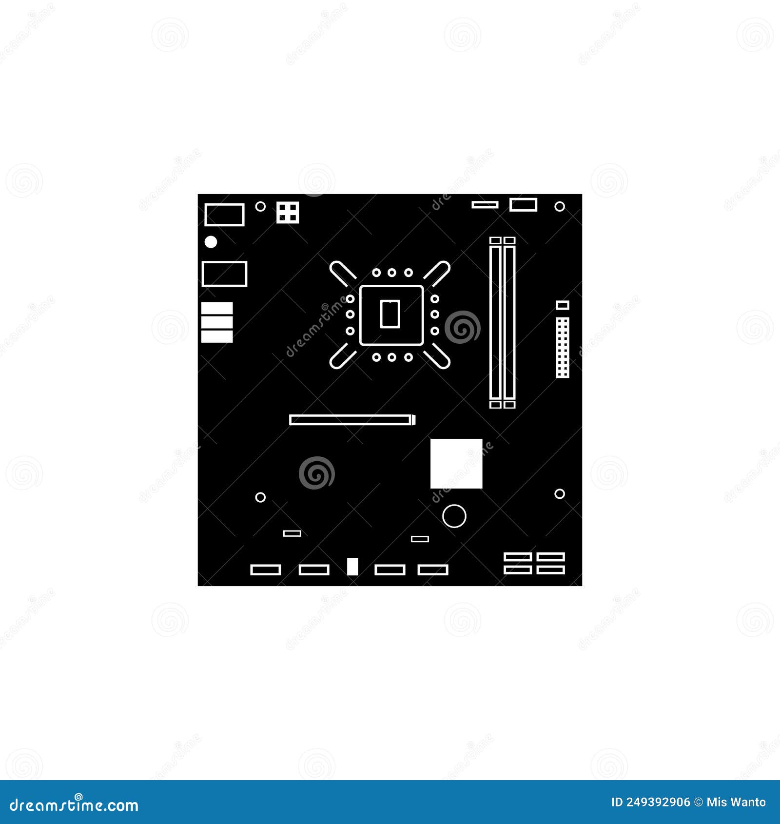 Motherboard High Resolution Logo Design Stock Illustration ...
