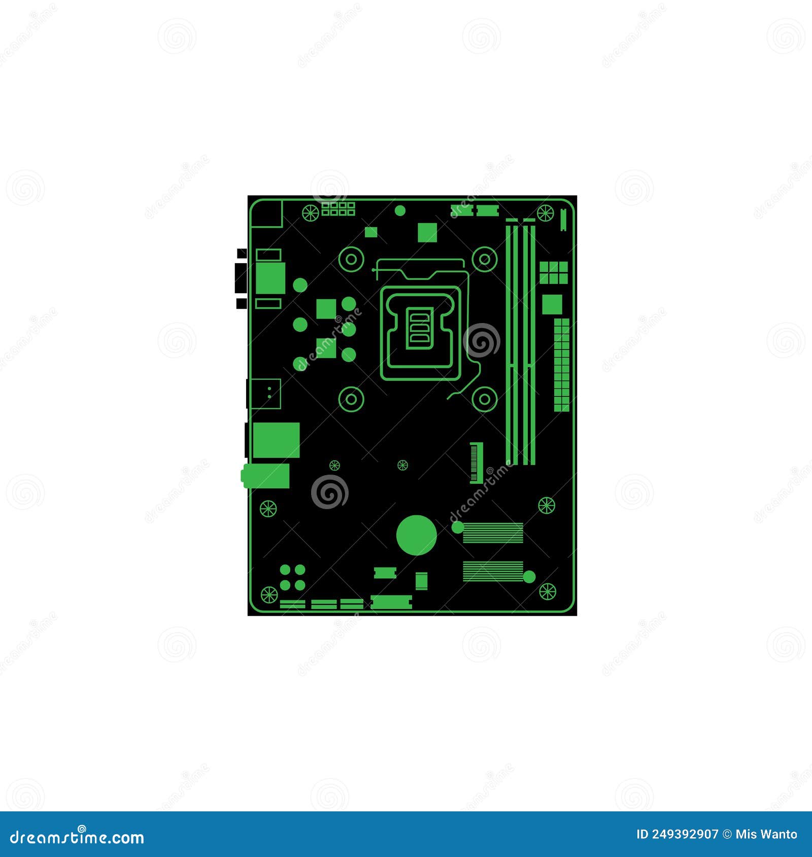 Motherboard High Resolution Logo Design Stock Illustration ...