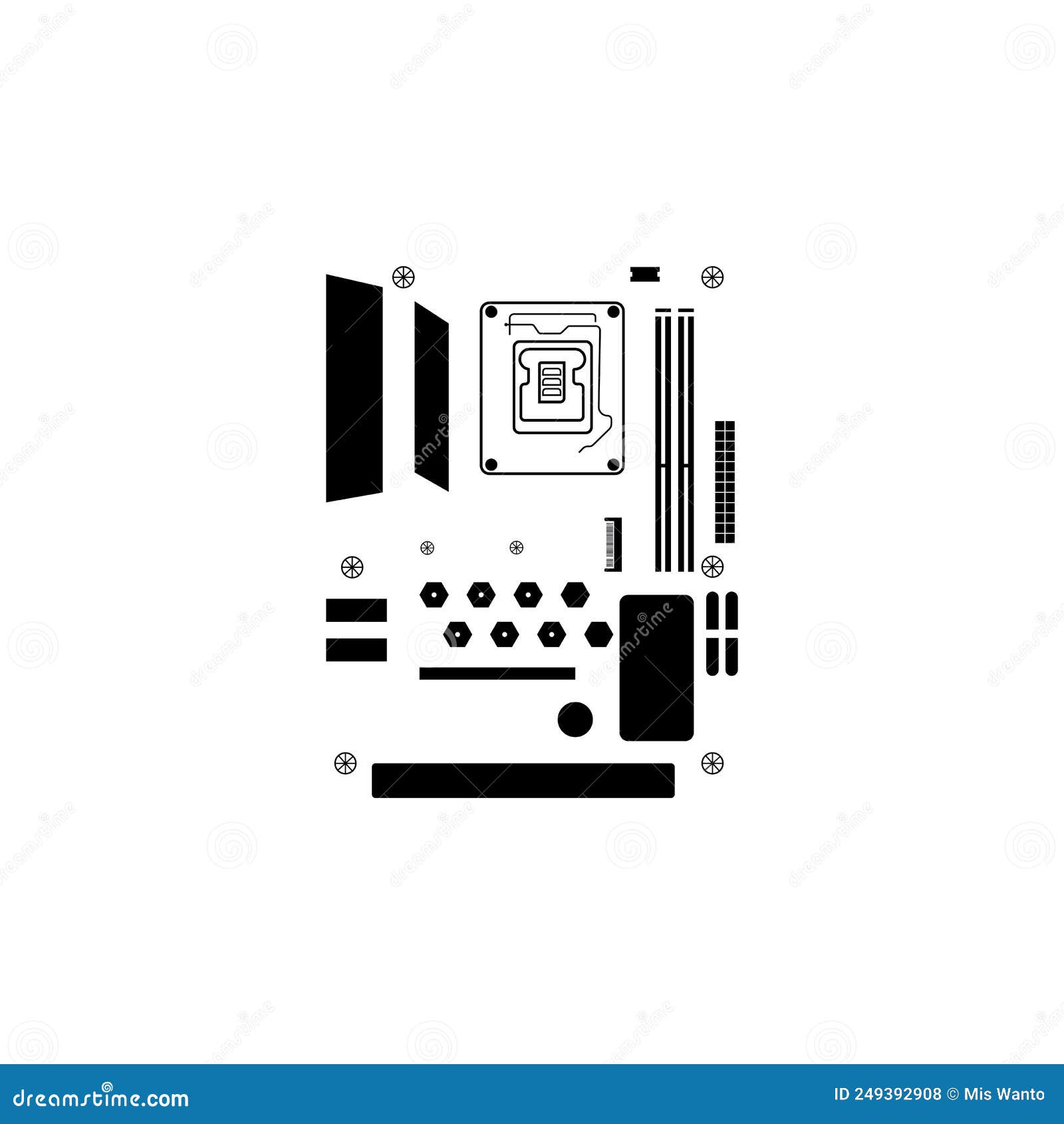 Motherboard High Resolution Logo Design Stock Illustration ...