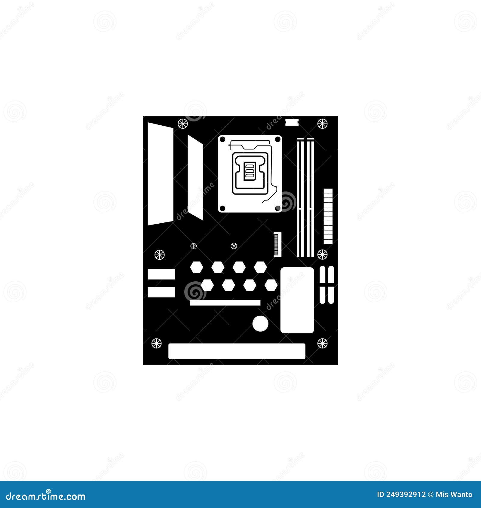 Motherboard High Resolution Logo Design Stock Illustration ...