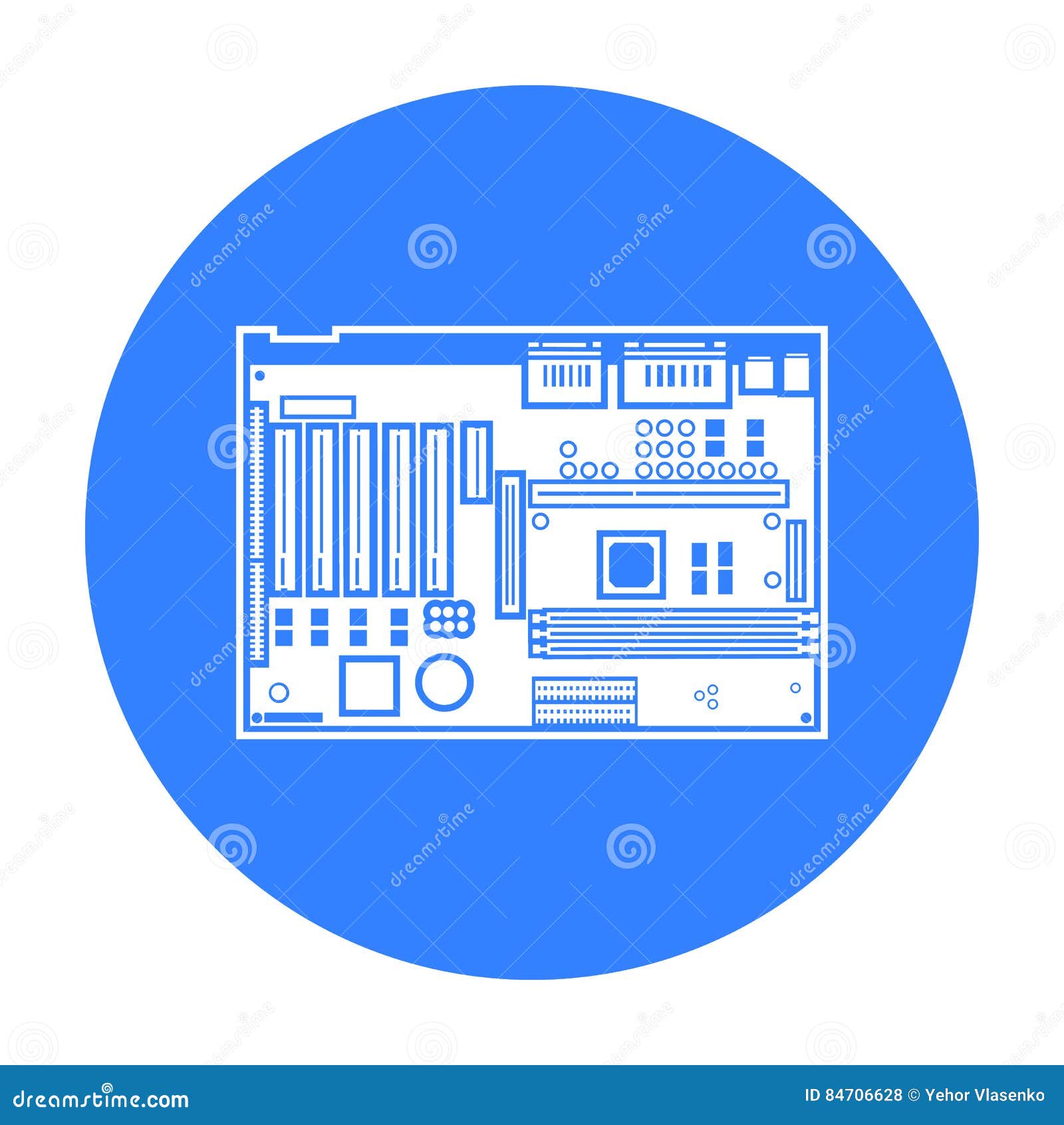Motherboard Icon In Black Style Isolated On White Background Personal
