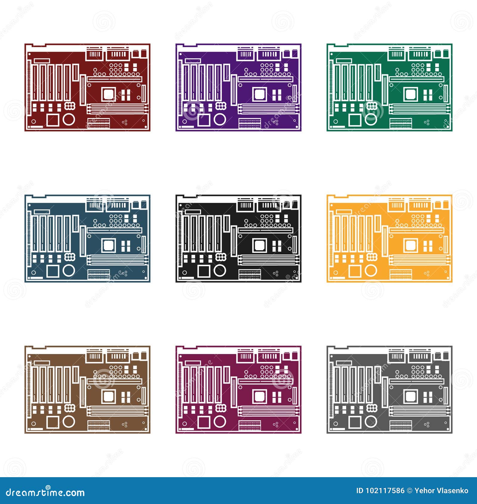 Motherboard Icon In Black Style Isolated On White Background Personal