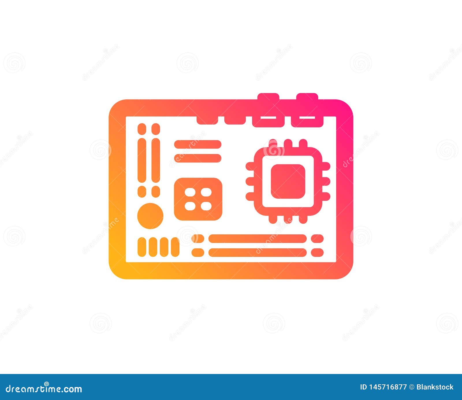 Motherboard Icon. Computer Component Hardware Sign. Vector Stock Vector ...