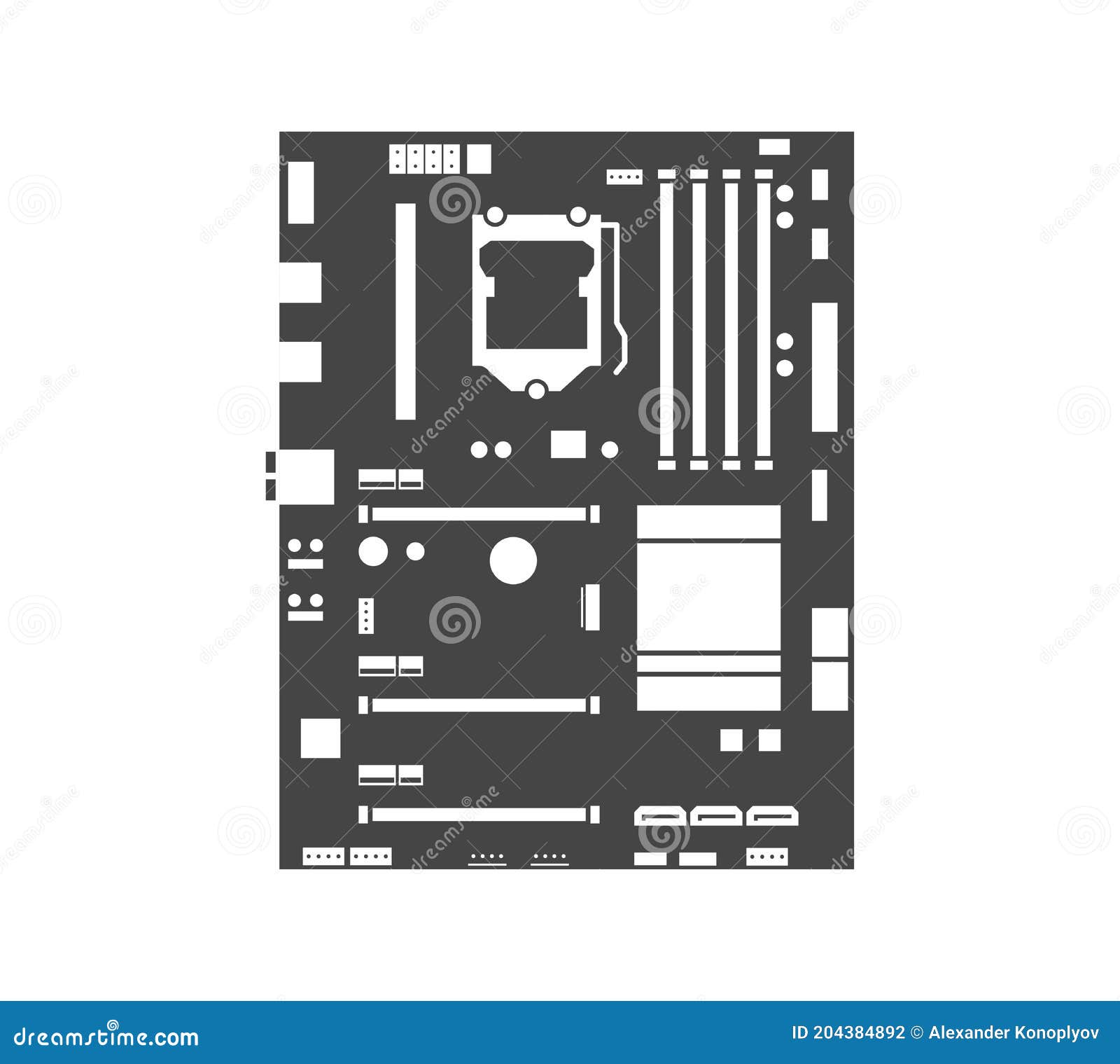 Motherboard Icon Vector Illustration | CartoonDealer.com #195237962