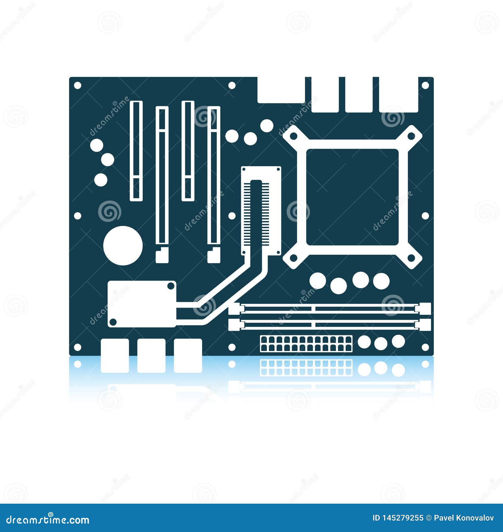 Motherboard icon stock vector. Illustration of isolated - 145279255