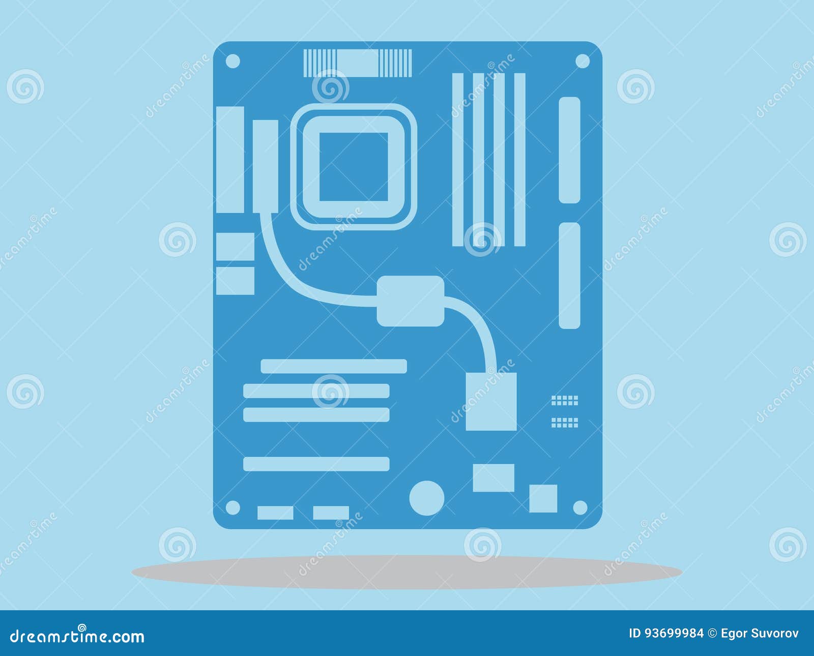 Motherboard Icon, Vector Illustration, Minimal Design Stock Vector ...