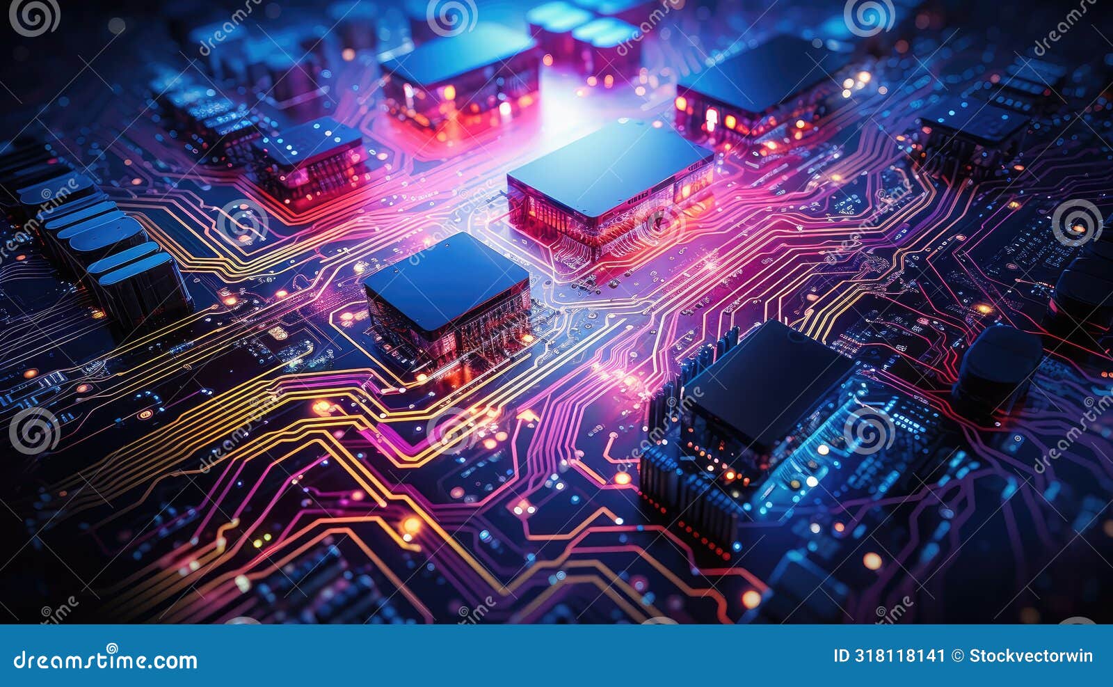 Motherboard Information Technology Background Stock Illustration ...