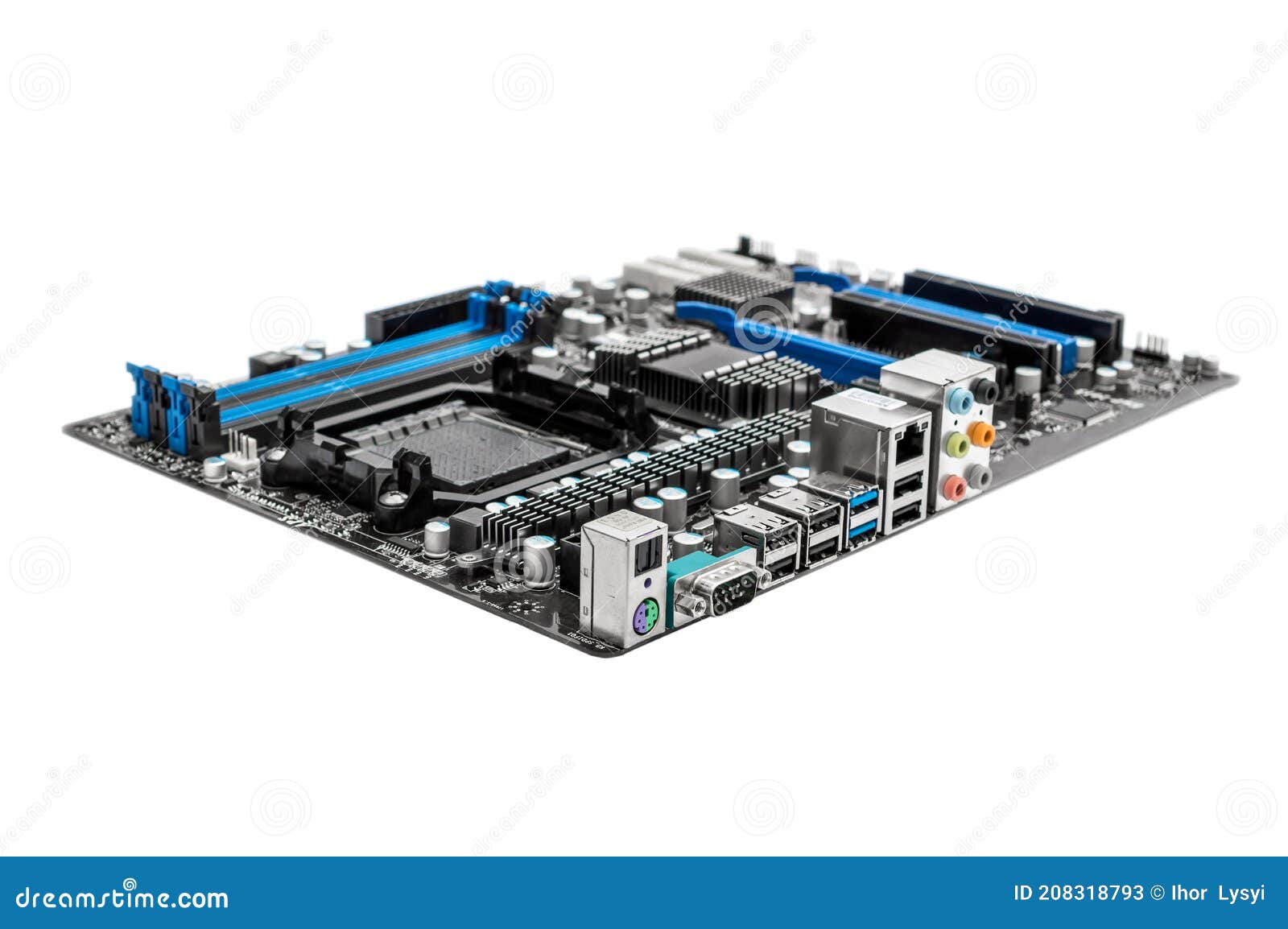 Motherboard Isolated on White Background Stock Image - Image of ...