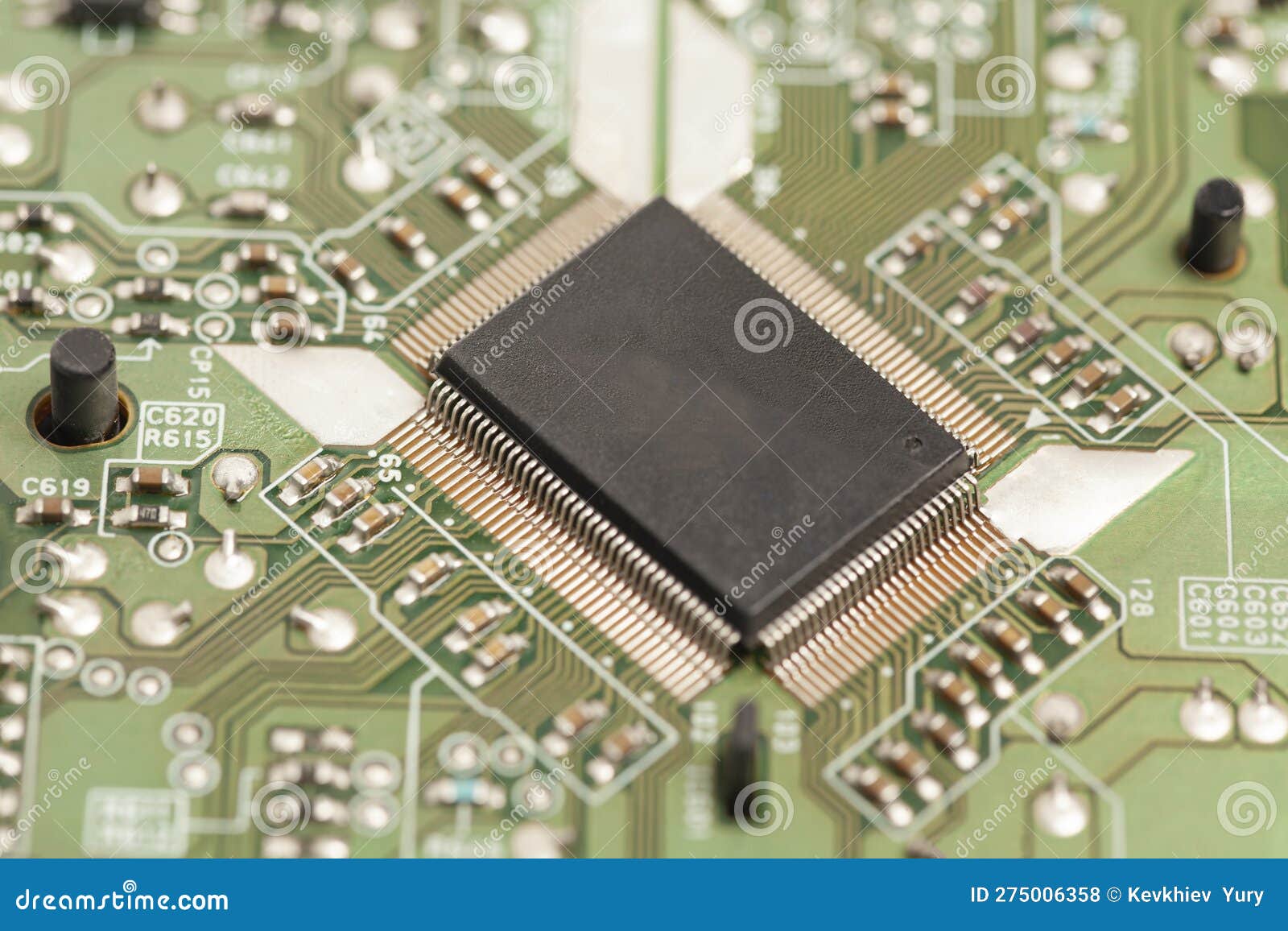 Motherboard from a Laser Printer Stock Photo - Image of electronic ...