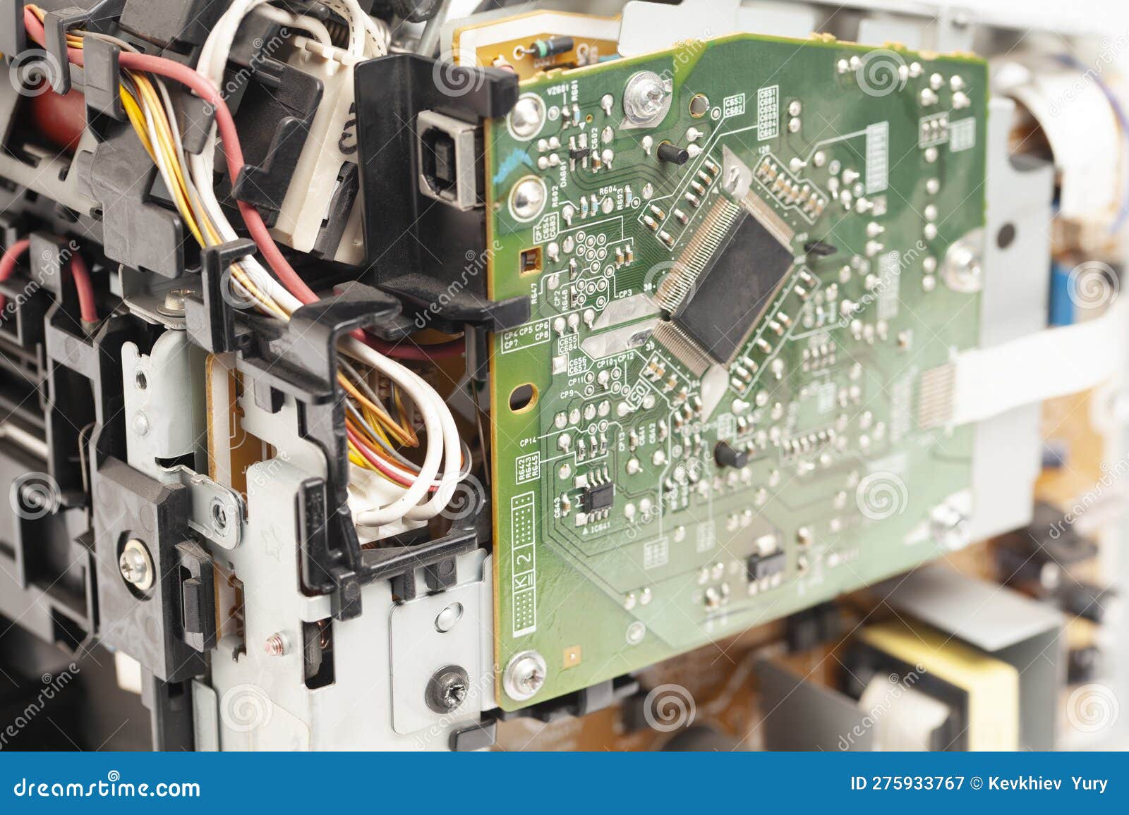 Motherboard from a Laser Printer Stock Image - Image of fuser ...