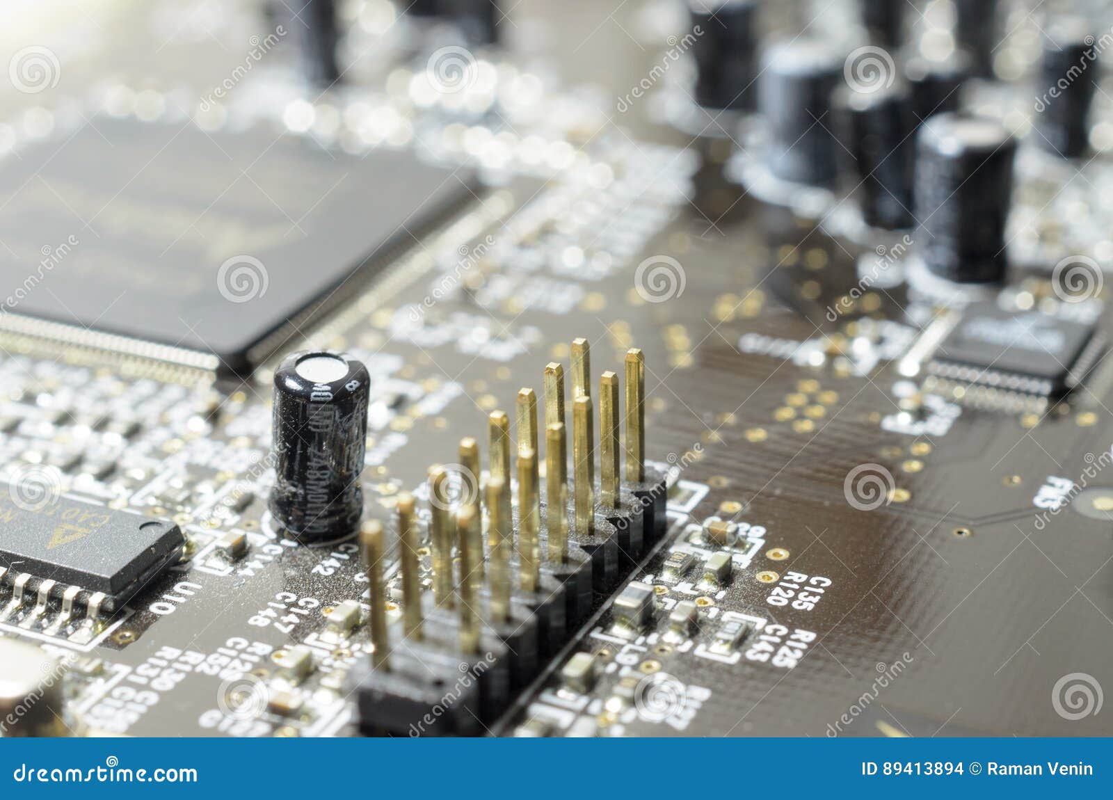 Motherboard. Modern Technologies. Stock Photo - Image of integrated ...