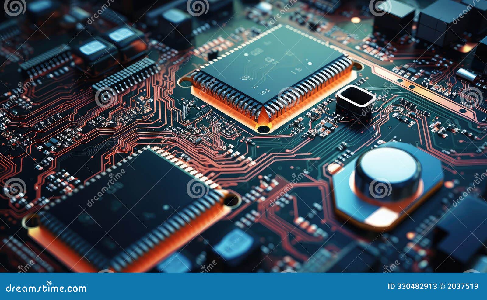 Motherboard office server stock illustration. Illustration of ...