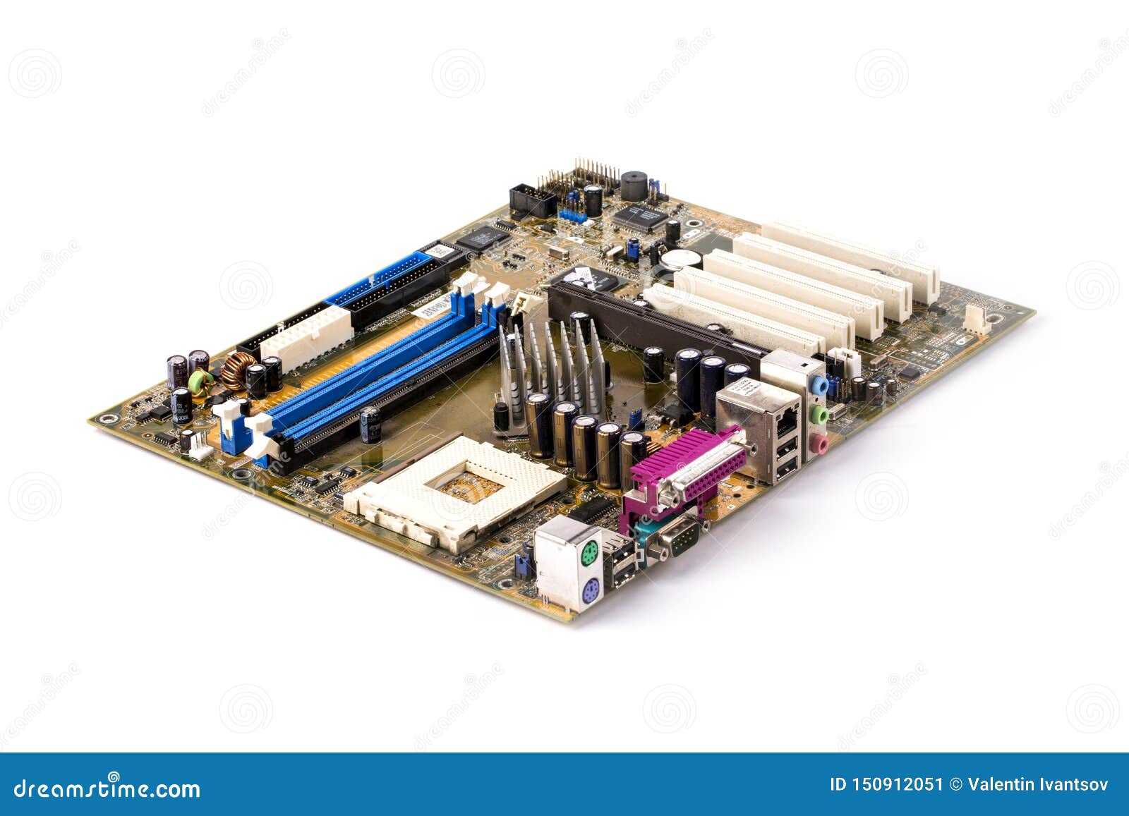 Motherboard of a Personal Computer Stock Image - Image of piece ...
