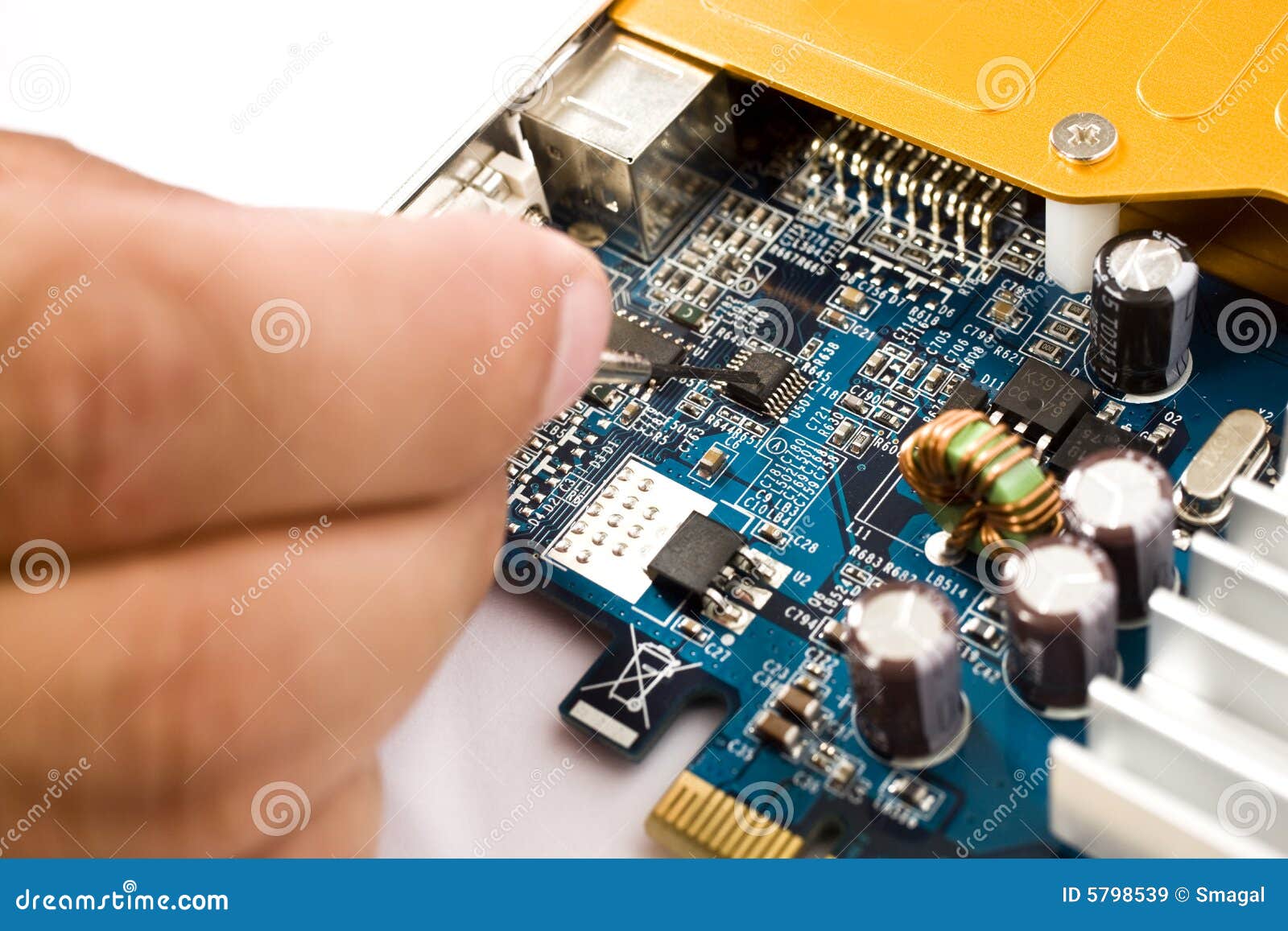 Motherboard with pins stock image. Image of chip, hardware - 5798539