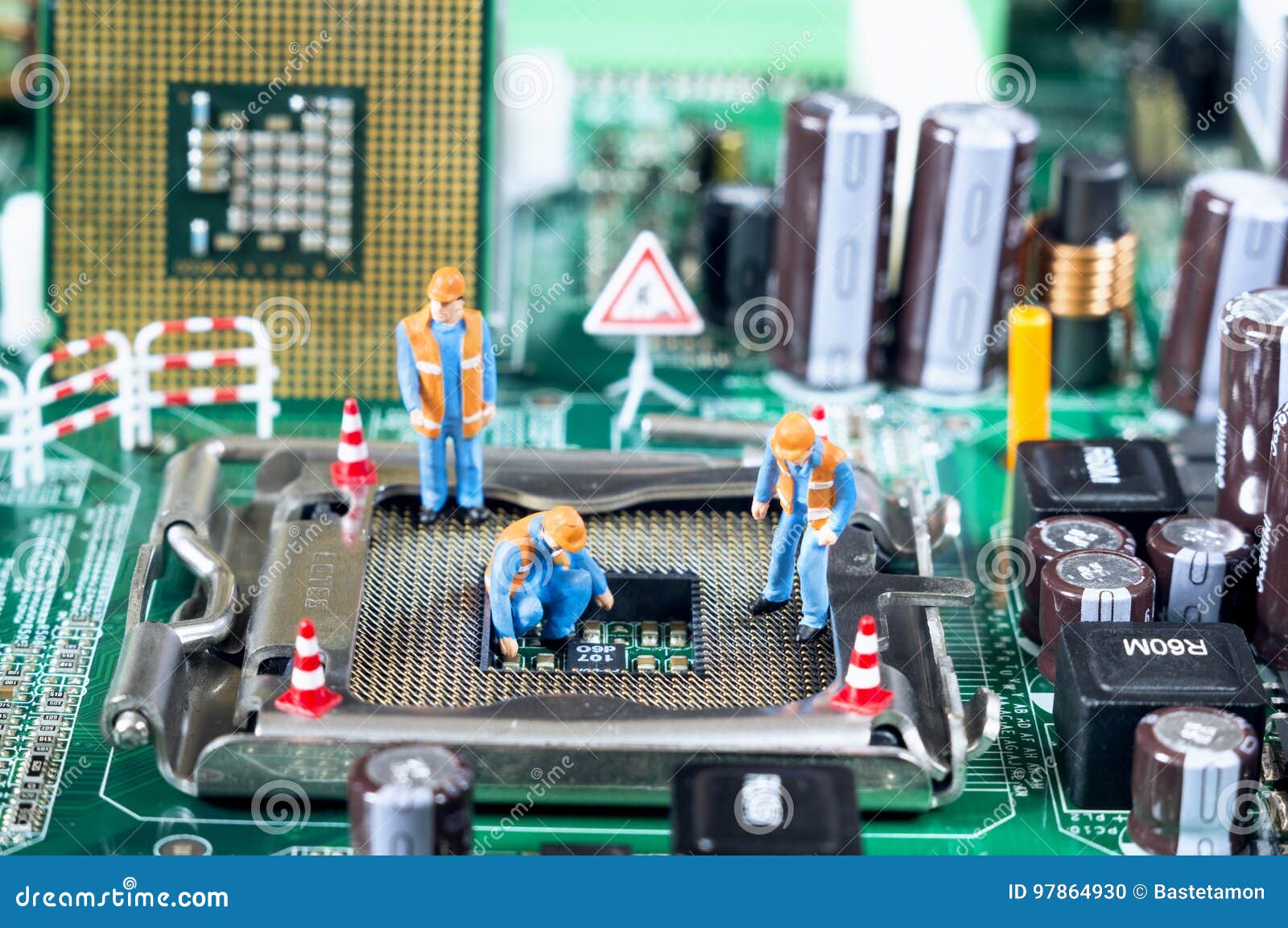 Motherboard Repairing Concept Stock Photo - Image of board, sign: 97864930