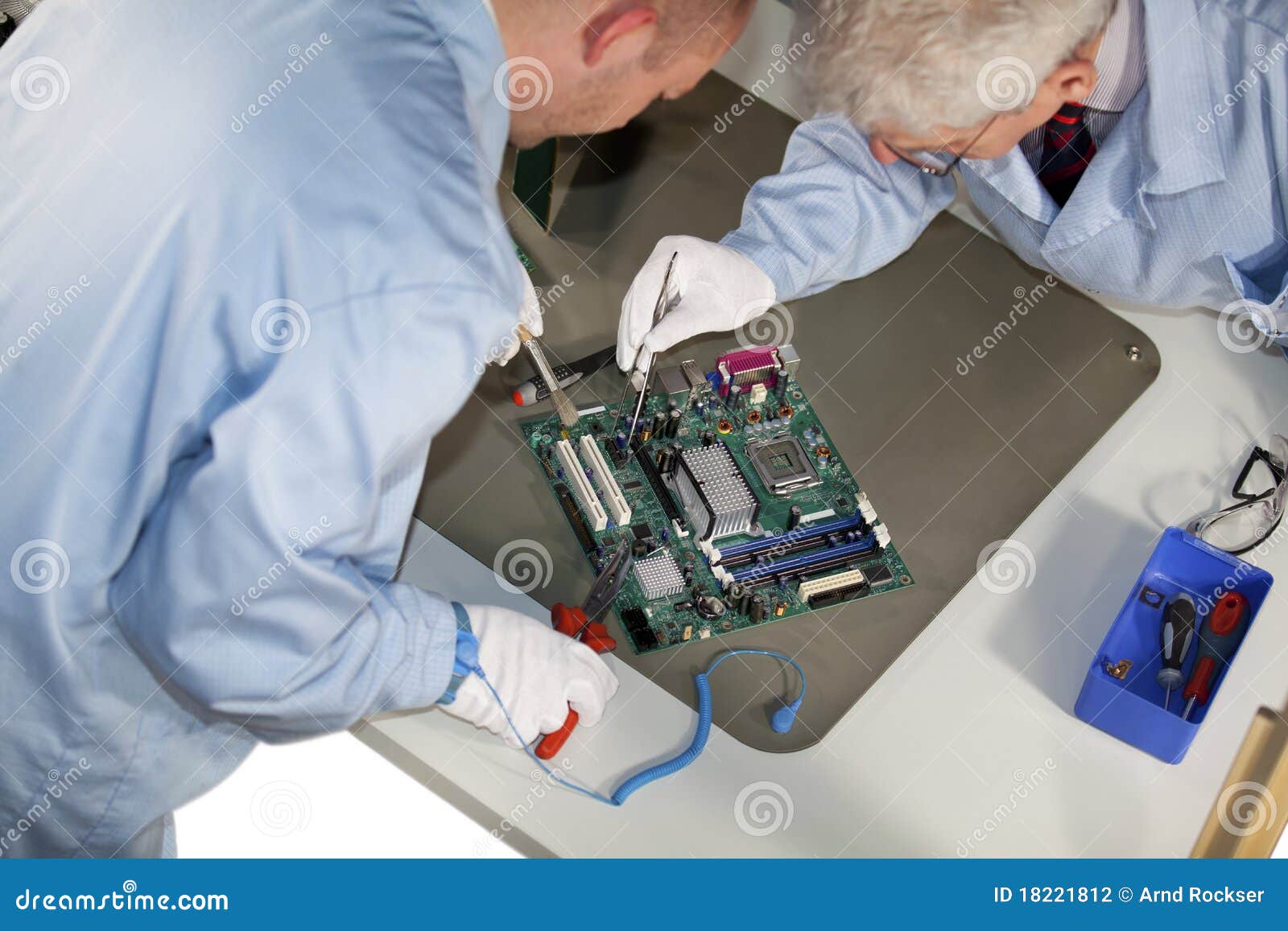 Motherboard repairs stock photo. Image of inspect, component - 18221812