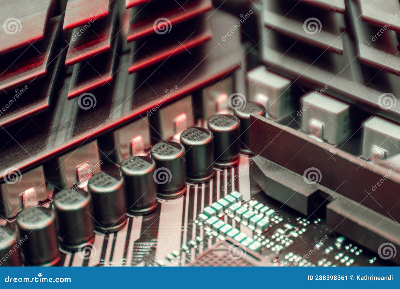 Motherboard Resistors Close-up on Powerful PC Stock Image - Image of ...