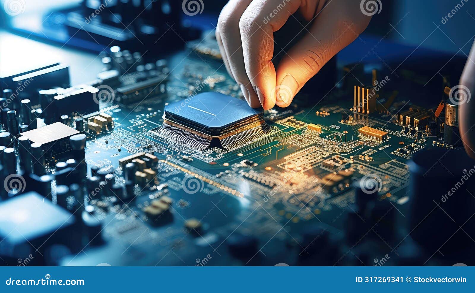 Nano Computer Chip Technology Stock Illustration | CartoonDealer.com ...