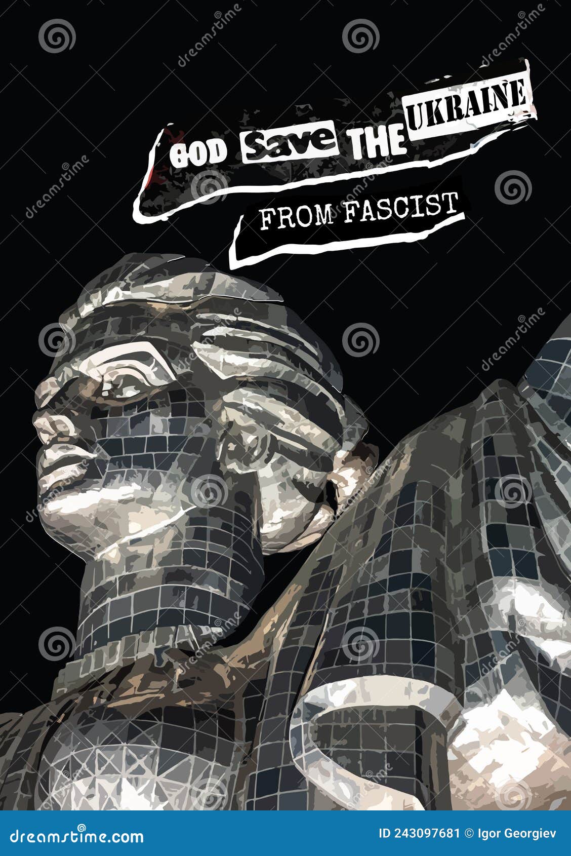 War in Europe. God Save the Ukraine Stock Vector - Illustration of ...