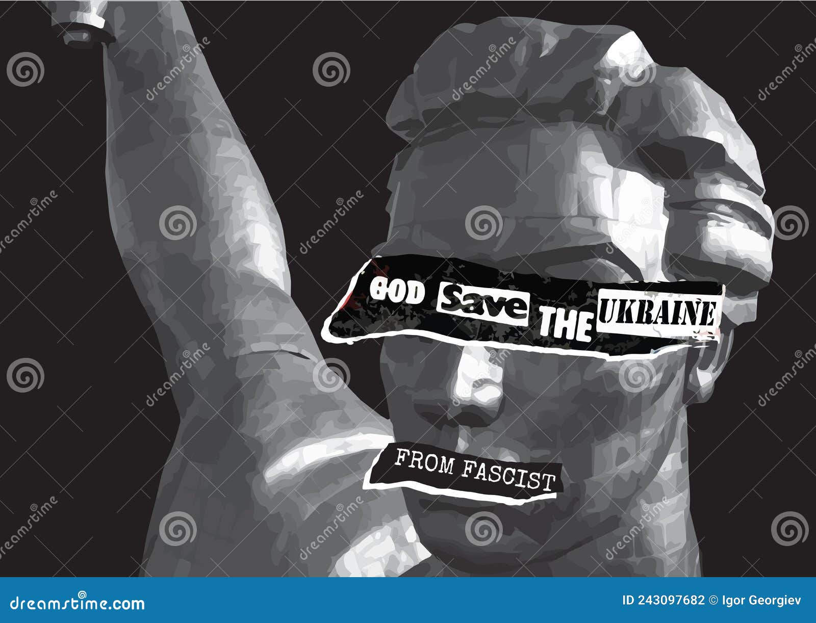 War in Europe. God Save the Ukraine Stock Vector - Illustration of ...