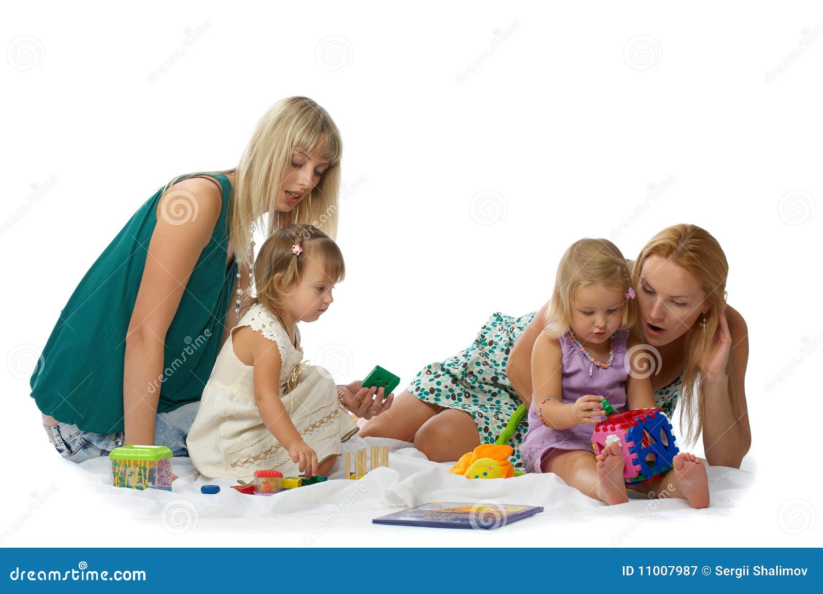 Mothers with Daughters, Play Stock Image - Image of family, daughter ...