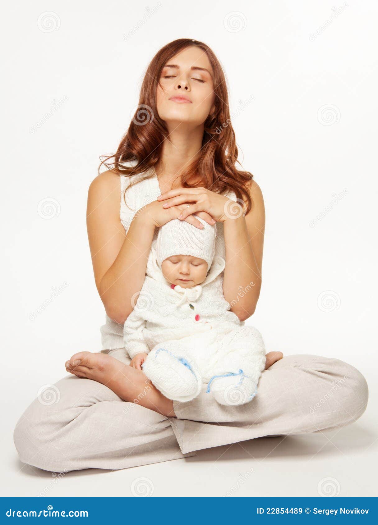 Mothers meditation stock image. Image of infant, joyful - 22854489