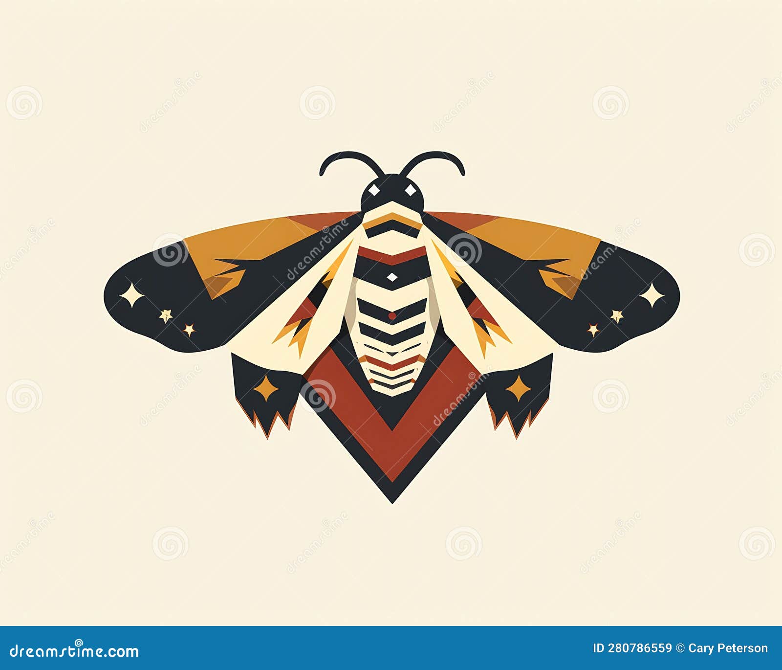 The Mothman of Point Pleasant Stock Illustration - Illustration of ...