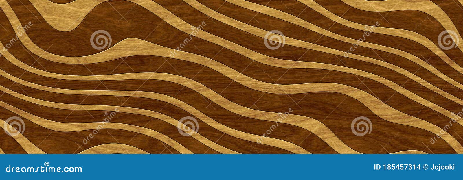 Carved Waves Pattern on Wood Background Seamless Texture, Marquetry ...