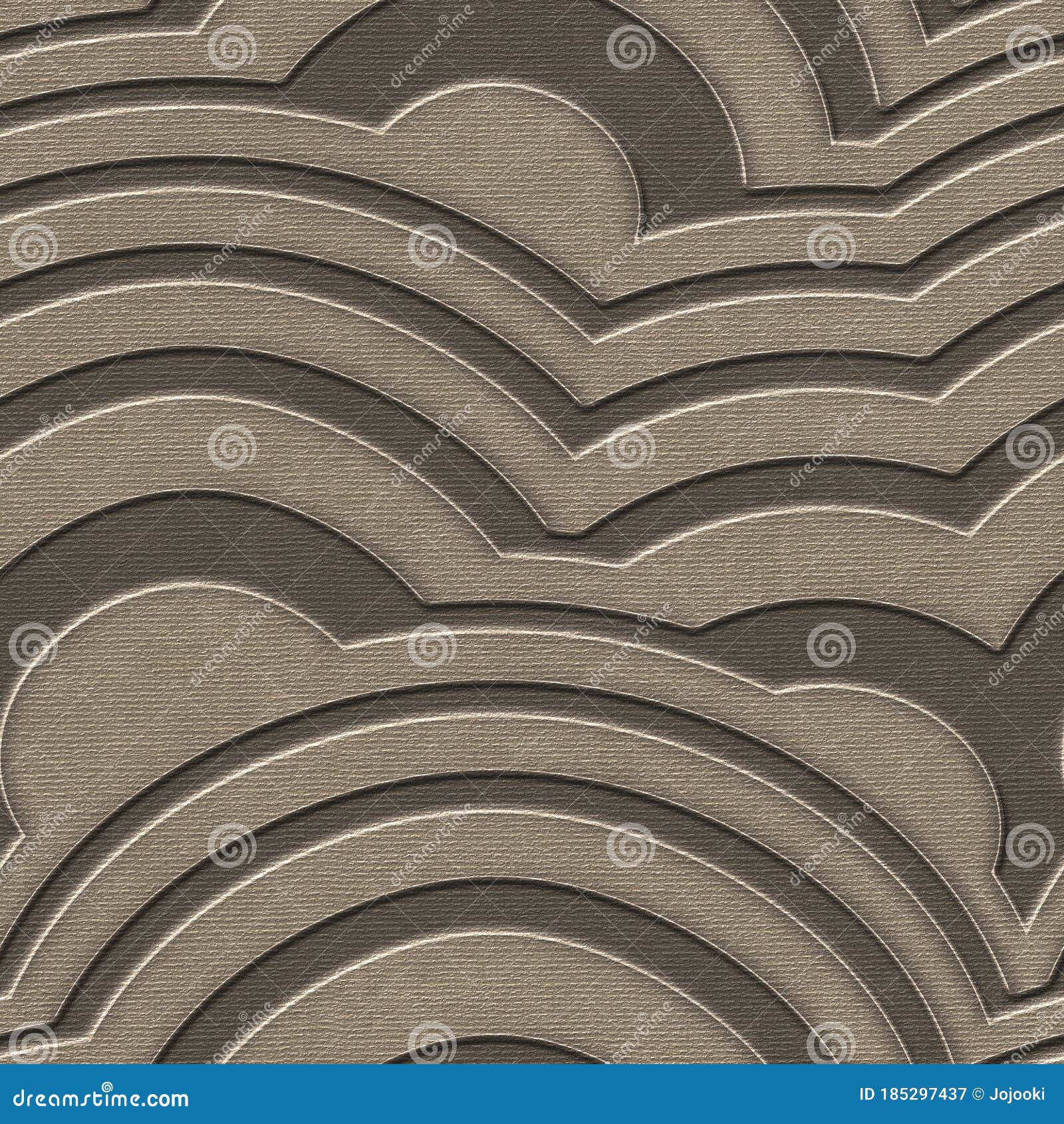 Carving Waves Seamless Texture on Paper Background, 3d Illustration ...